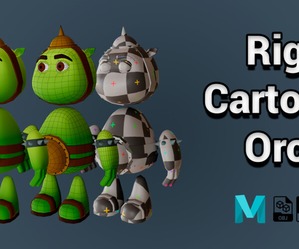 ArtStation - Lowpoly Rig Cartoon Orc | Game Assets