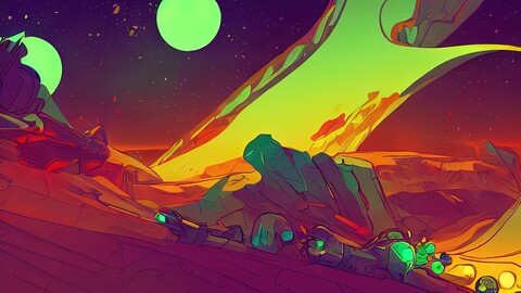 ArtStation - Alien Spacescape | Artworks