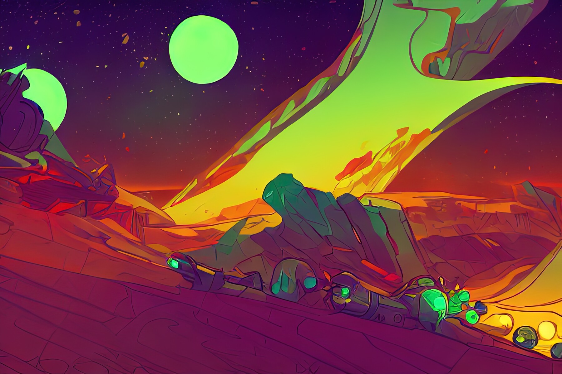 ArtStation - Alien Spacescape | Artworks