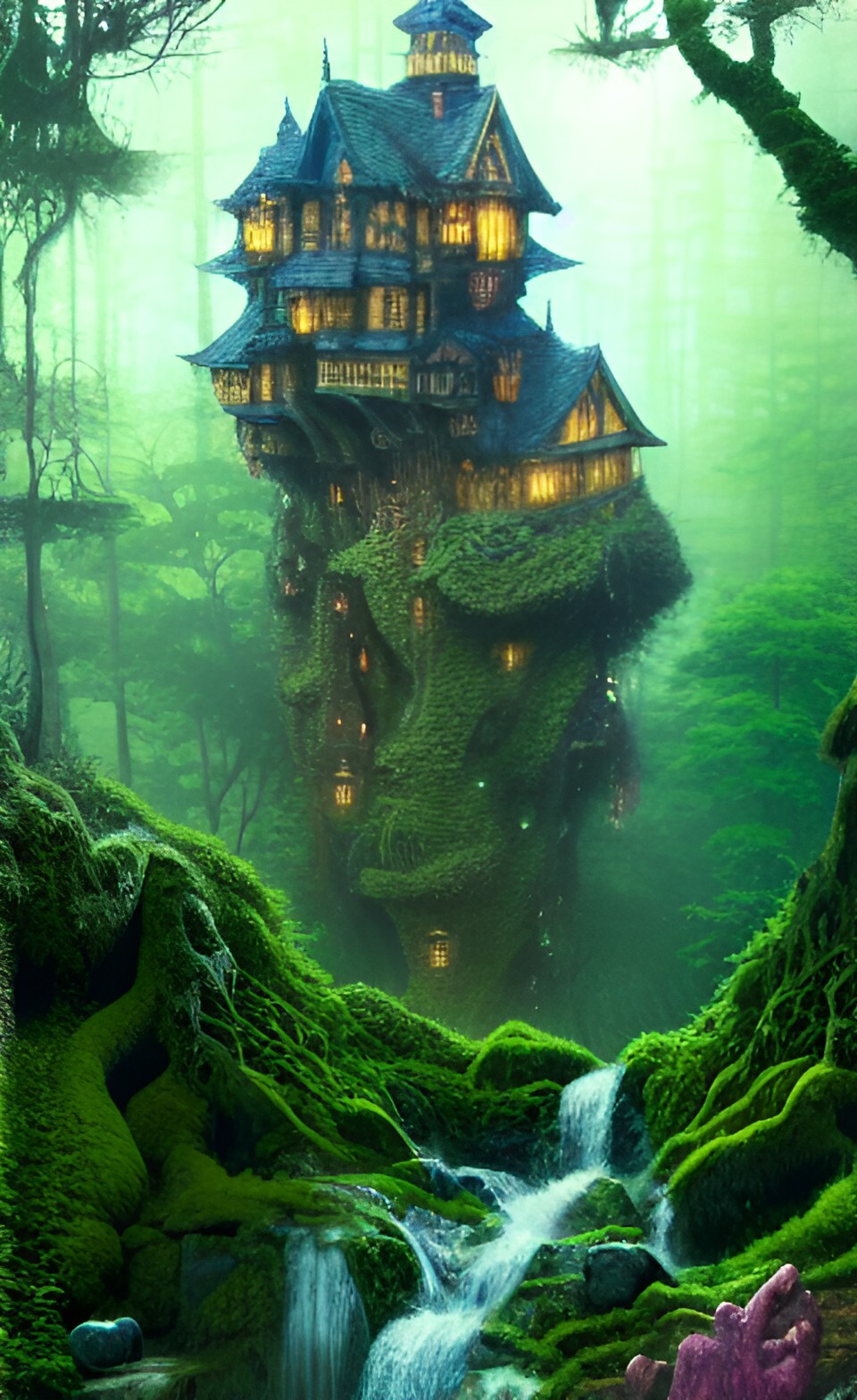 ArtStation - enchanted wizards tower 2500 jpg pack wombo art | Artworks