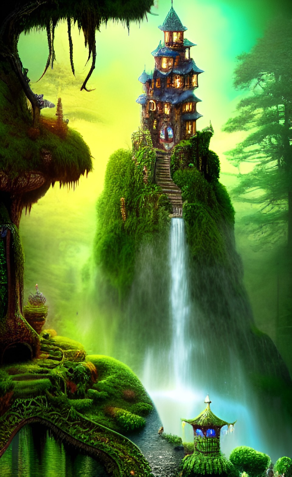 ArtStation - enchanted wizards tower 2500 jpg pack wombo art | Artworks