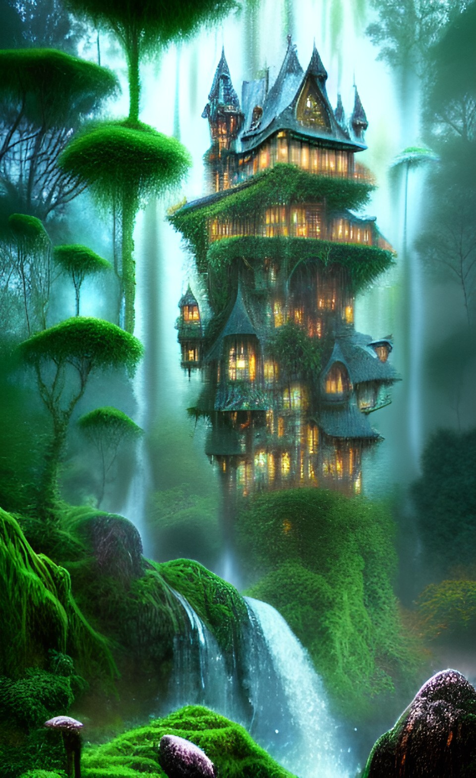 ArtStation - enchanted wizards tower 2500 jpg pack wombo art | Artworks