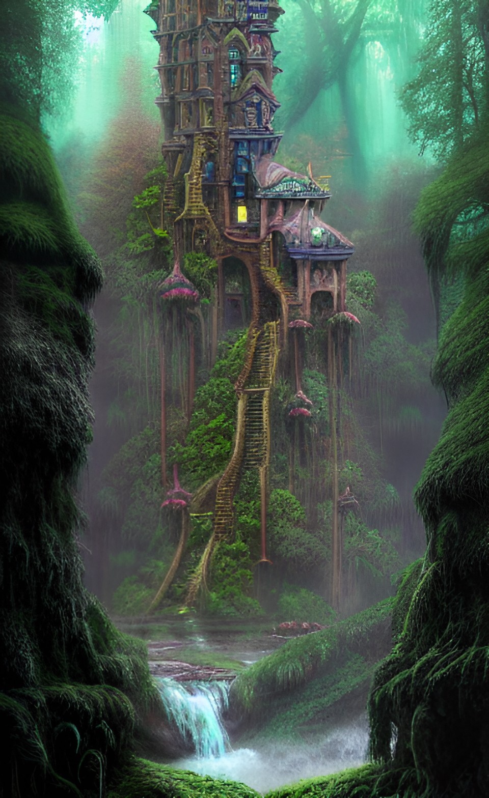 ArtStation - enchanted wizards tower 2500 jpg pack wombo art | Artworks