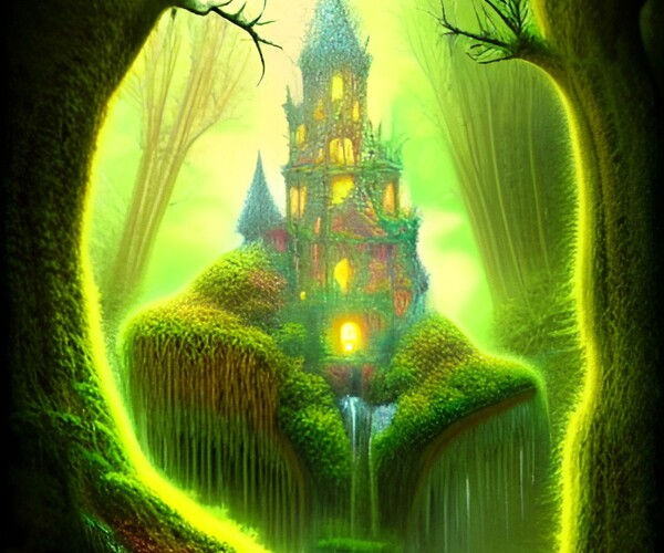 ArtStation - enchanted wizards tower 2500 jpg pack wombo art | Artworks