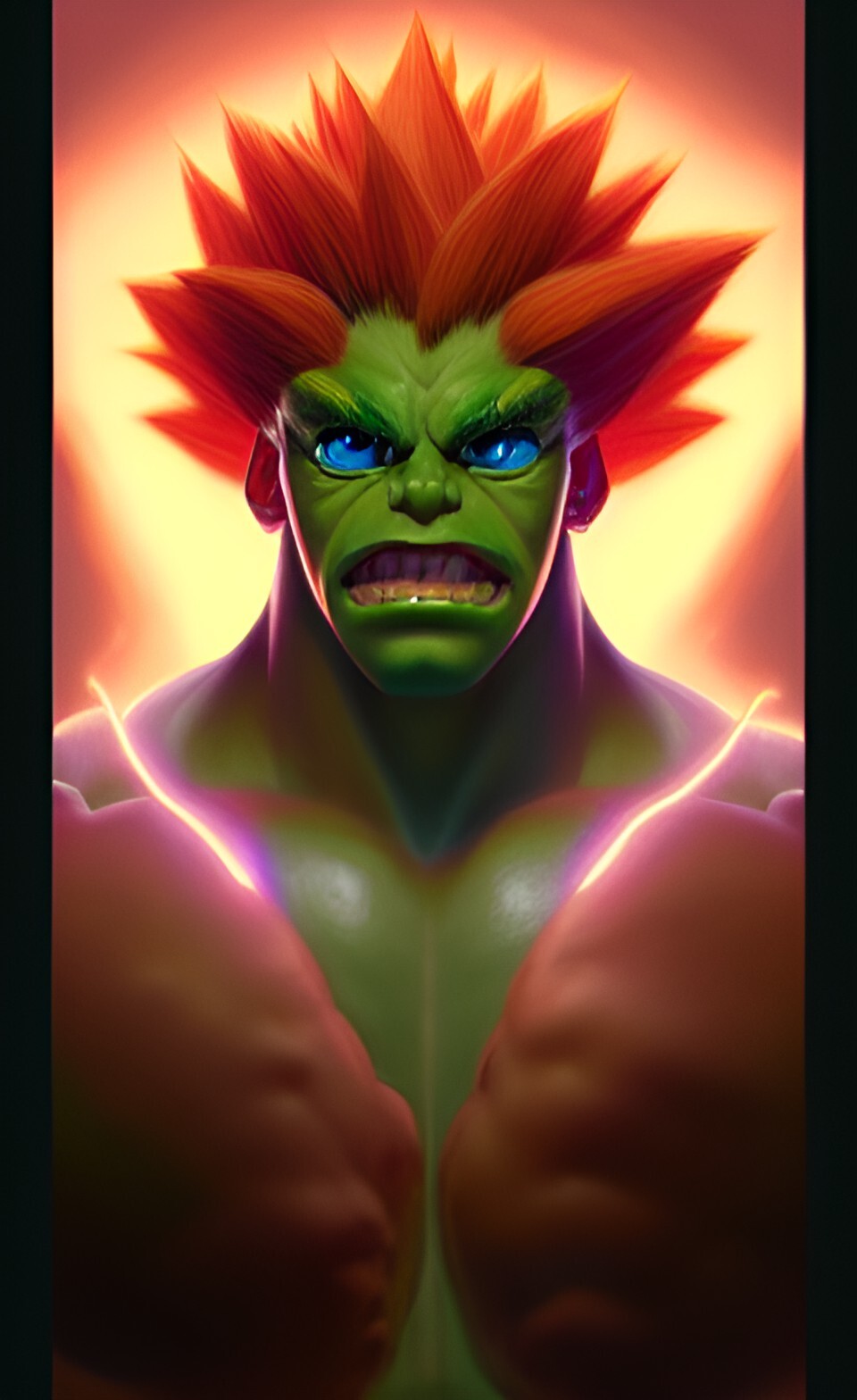 ArtStation - street fighter fanart of Blanka in lighting 4100 jpg pack ...