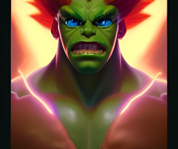 ArtStation - street fighter fanart of Blanka in lighting 4100 jpg pack ...