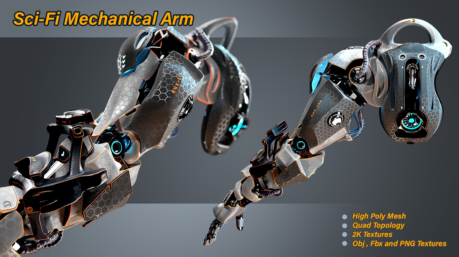ArtStation - Sci-Fi Mechanical Arm / FBX, Obj | Game Assets