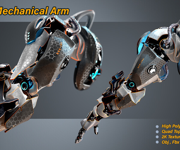 ArtStation - Sci-Fi Mechanical Arm / FBX, Obj | Game Assets