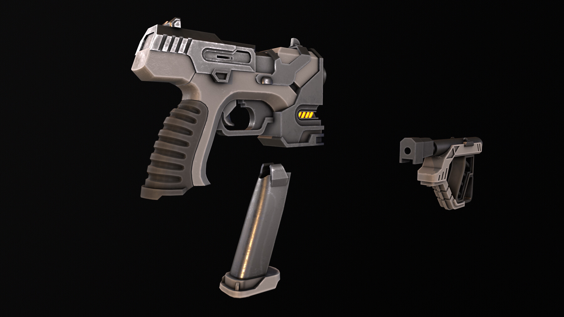 ArtStation - Sci-fi gun and case - Fully modular + Unreal Engine ...