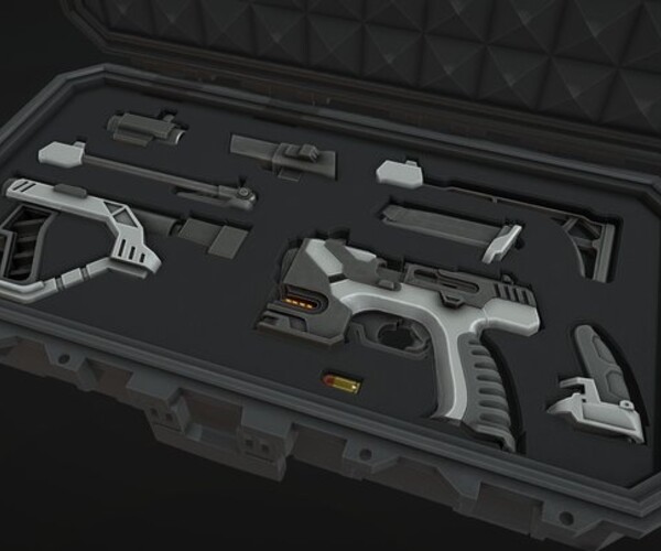 ArtStation - Sci-fi gun and case - Fully modular + Unreal Engine ...