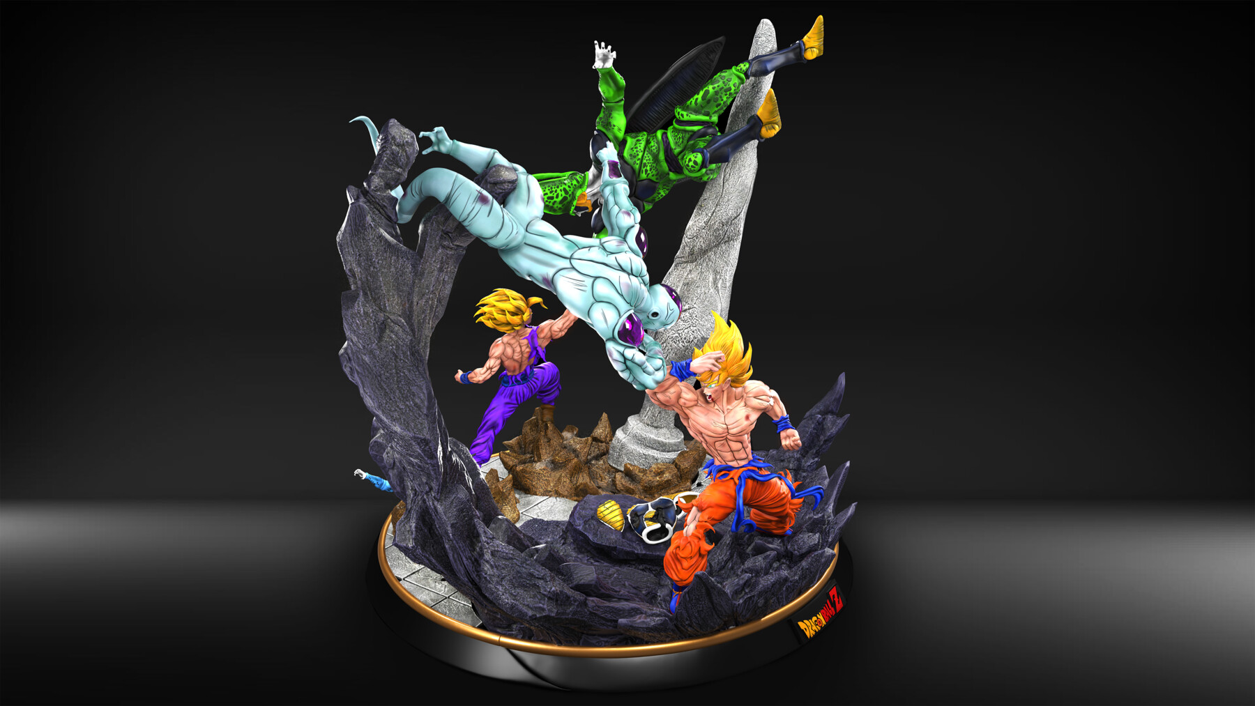 ArtStation - Dragonball Z 3D Print Diorama | Resources