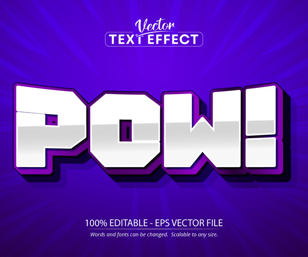 ArtStation - Pow text effect, editable retro and comic text style ...