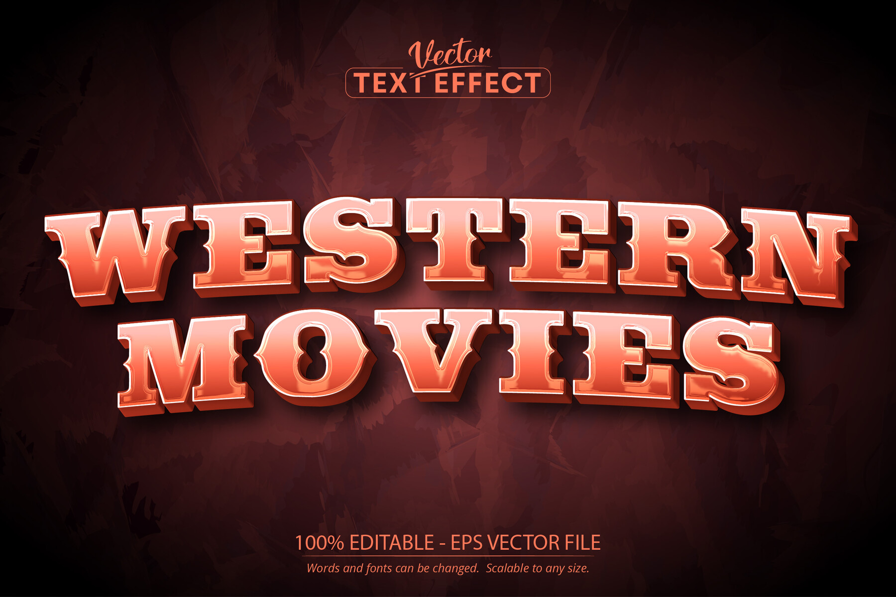 ArtStation - Western text effect, editable vintage text style | Artworks