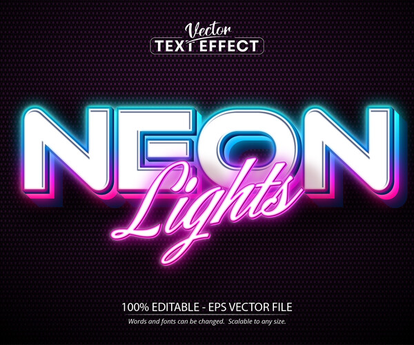 ArtStation - Neon text effect, editable neon light text style | Artworks