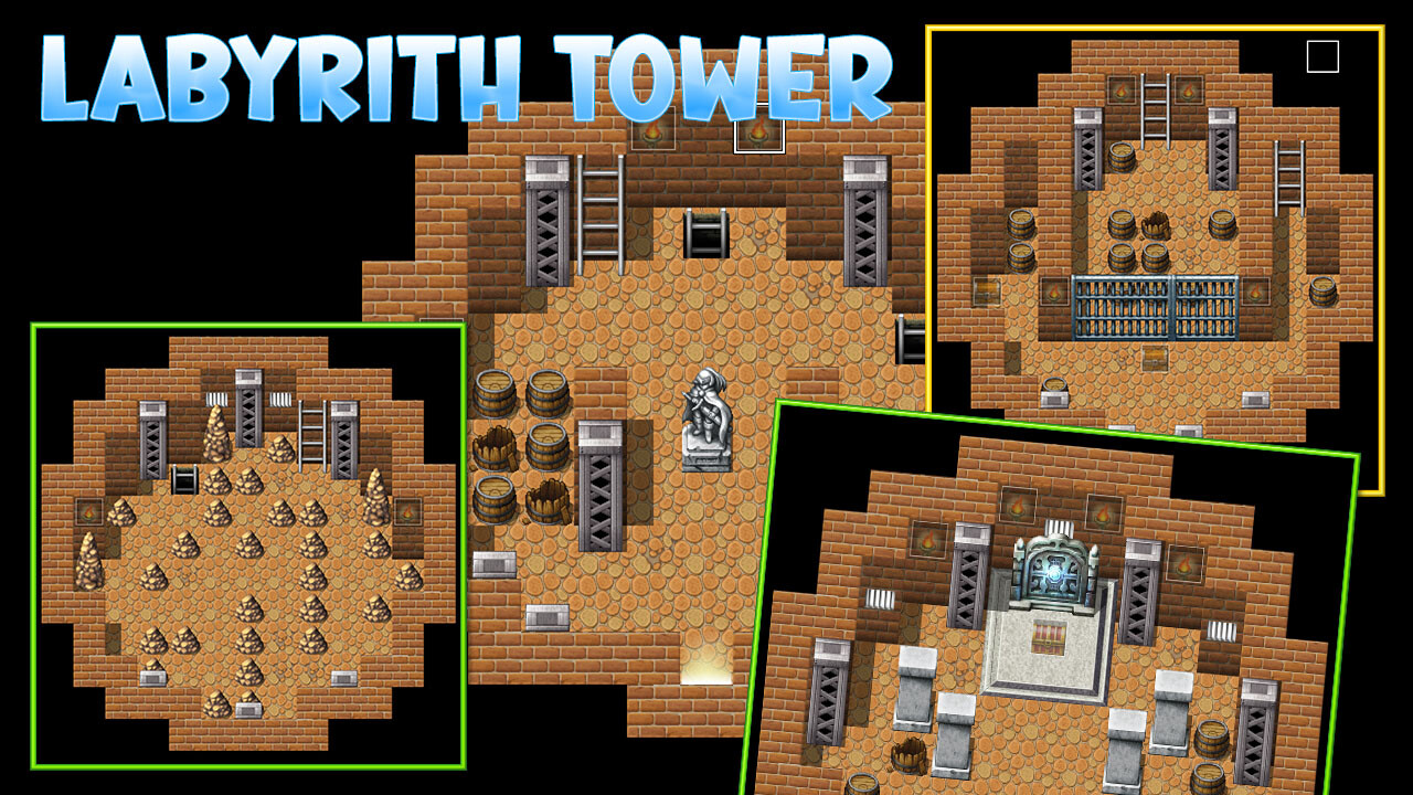 Artstation Dungeons Volume 2 Rpg Maker Map Presets Game Assets