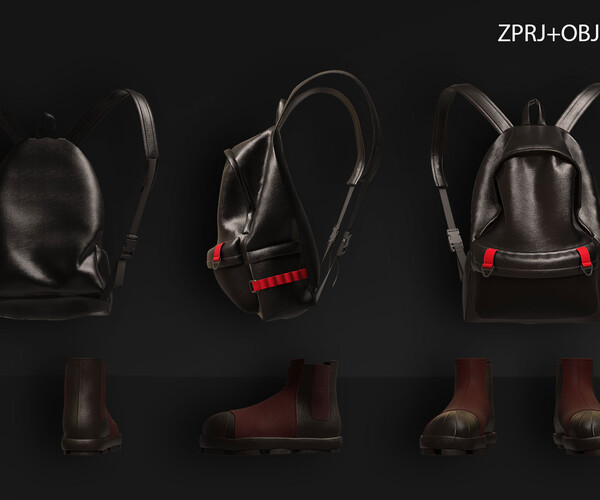 ArtStation - SCHOOL UNIFORM with BAG & SHOES PACK with TEXTURES (VOL.03 ...