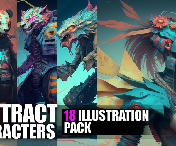 ArtStation - Abstract Characters 18 Illustration Pack | Artworks