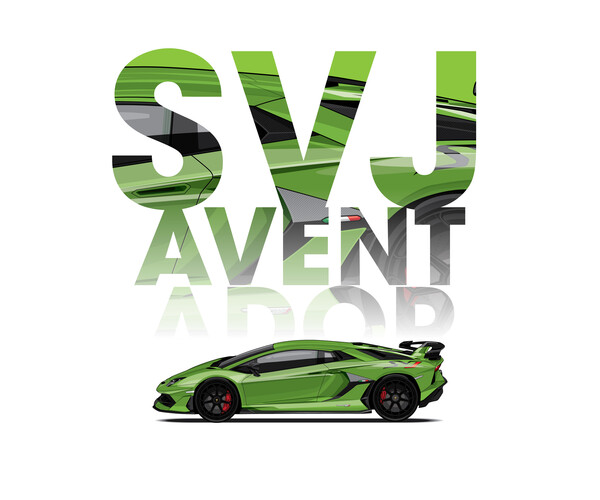 ArtStation - SVJ SUPERCAR DIGITAL FILE VECTOR/Square White Background ...