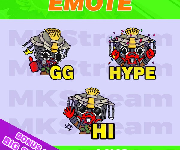 ArtStation - Twitch emotes apex legends bloodhound pack | Artworks
