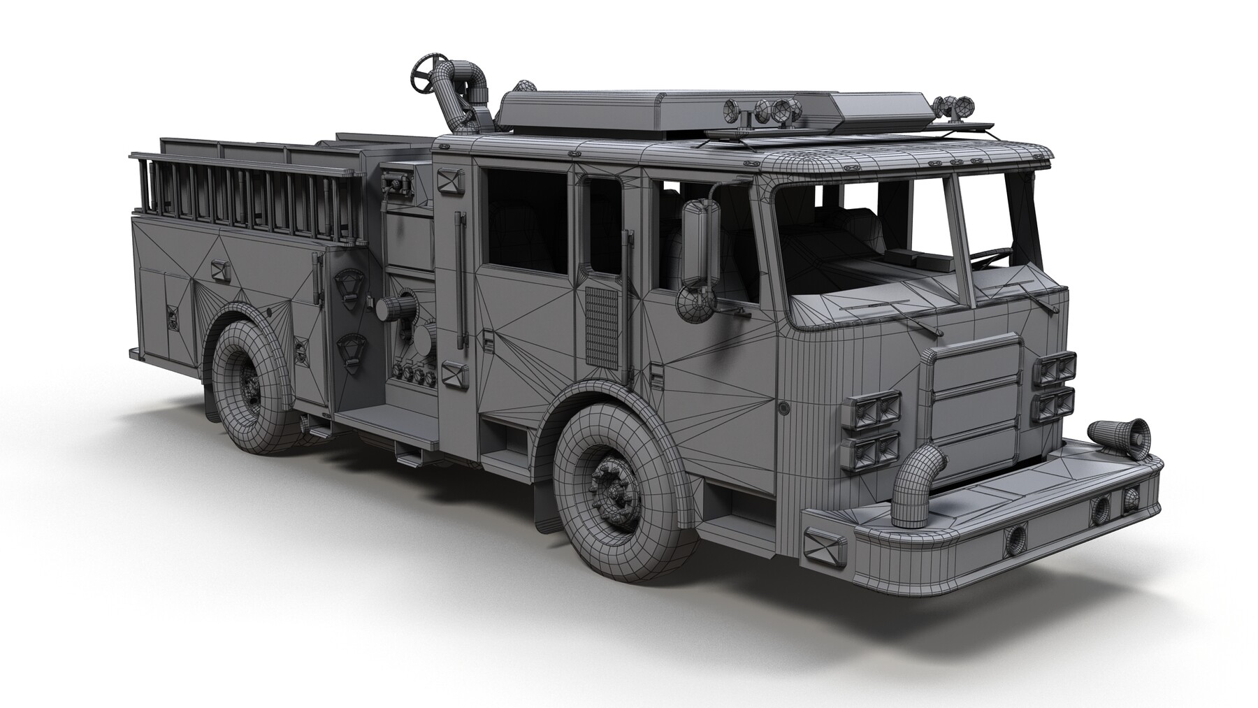 ArtStation - Fire truck | Game Assets