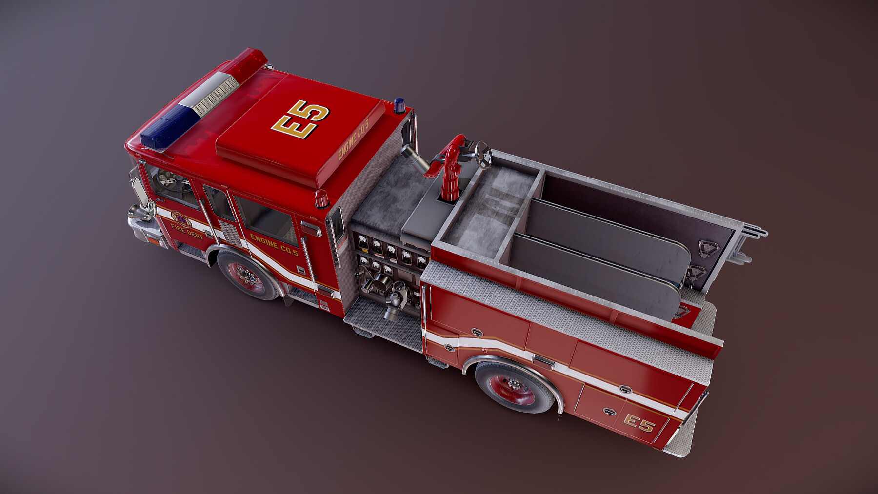 ArtStation - Fire truck | Game Assets