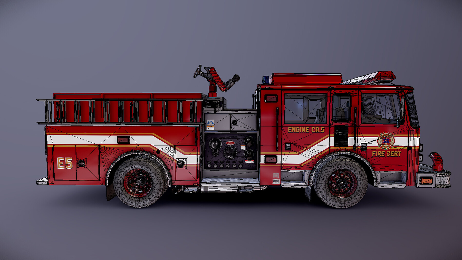 ArtStation - Fire truck | Game Assets