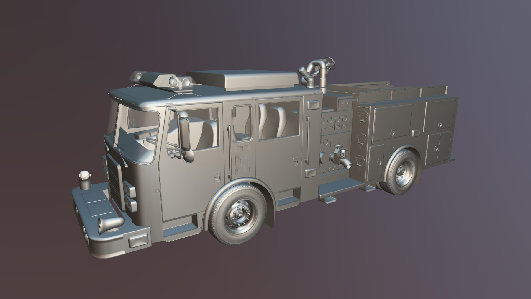ArtStation - Fire truck | Game Assets