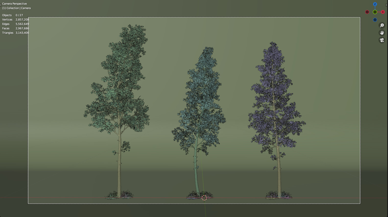 ArtStation - set 3 pine tree Blender 3.x | Resources