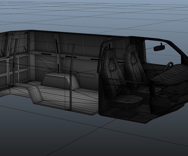 ArtStation - Generic industrial van | Game Assets