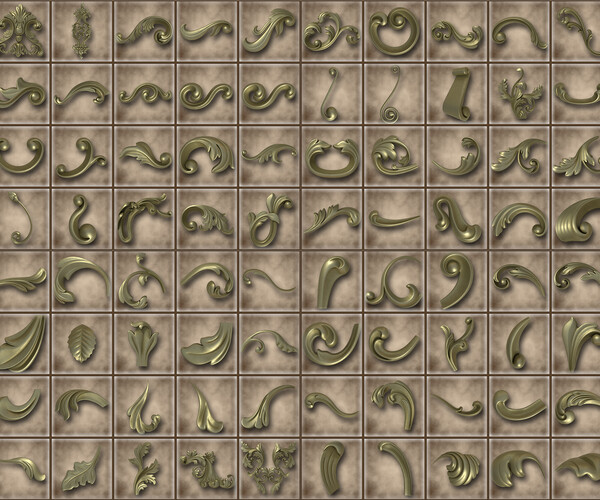 ArtStation - Ornamental Alphas Vol 01 | Brushes