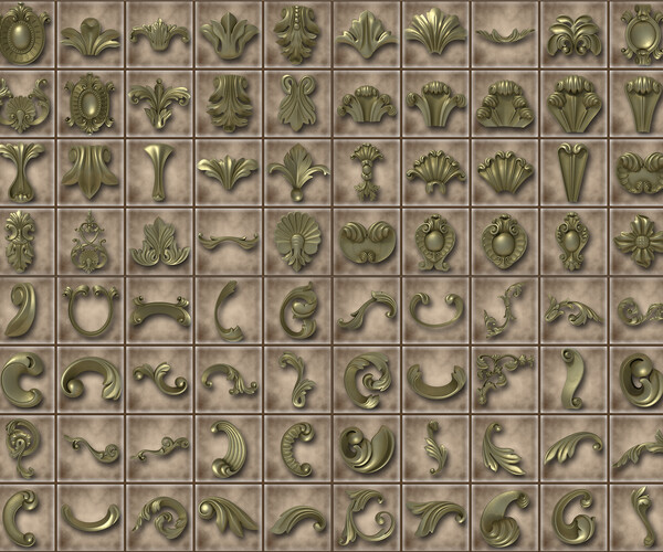 ArtStation - Ornamental Alphas Vol 01 | Brushes