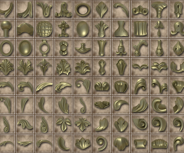 ArtStation - Ornamental Alphas Vol 01 | Brushes