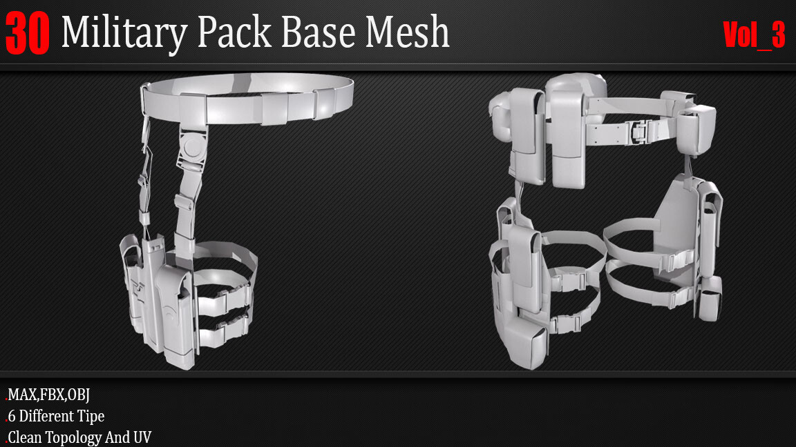 ArtStation - 30 Military Pack Base Mesh_Vol 03 ( Game Ready ) | Game Assets