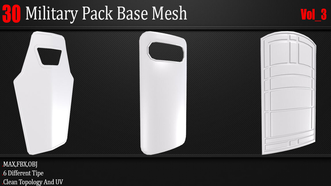 ArtStation - 30 Military Pack Base Mesh_Vol 03 ( Game Ready ) | Game Assets