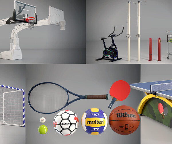 ArtStation - 6 Different Sport Assets Package | Resources