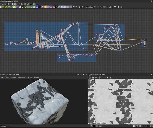 ArtStation - Stylized Snow Path - Substance 3D Designer | Game Assets