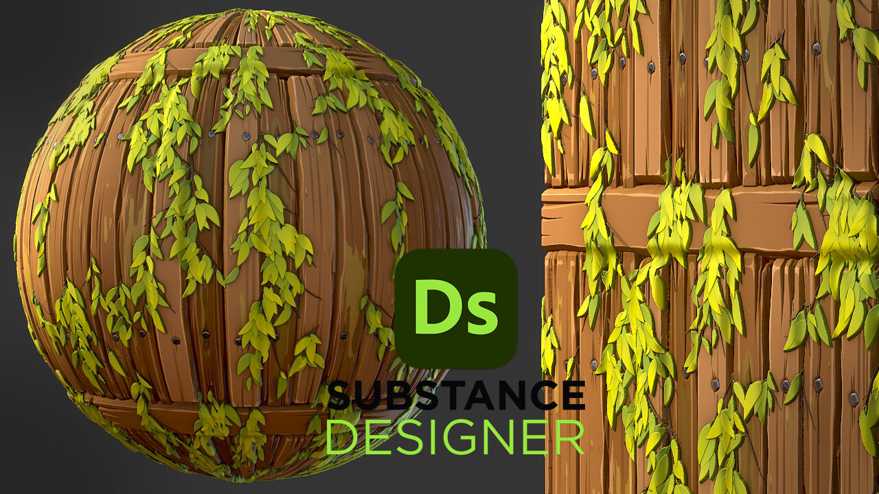 ArtStation - Stylized Wood with Foliage | Game Assets