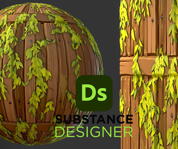 ArtStation - Stylized Wood with Foliage | Game Assets