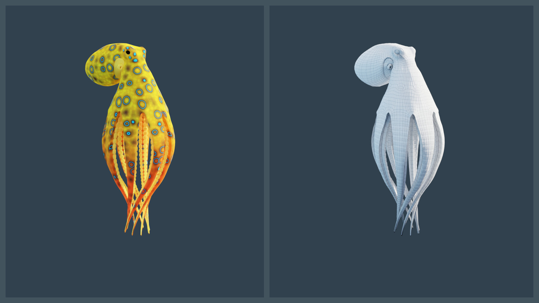 ArtStation - Animated Octopus- Blue-Ringed | Game Assets