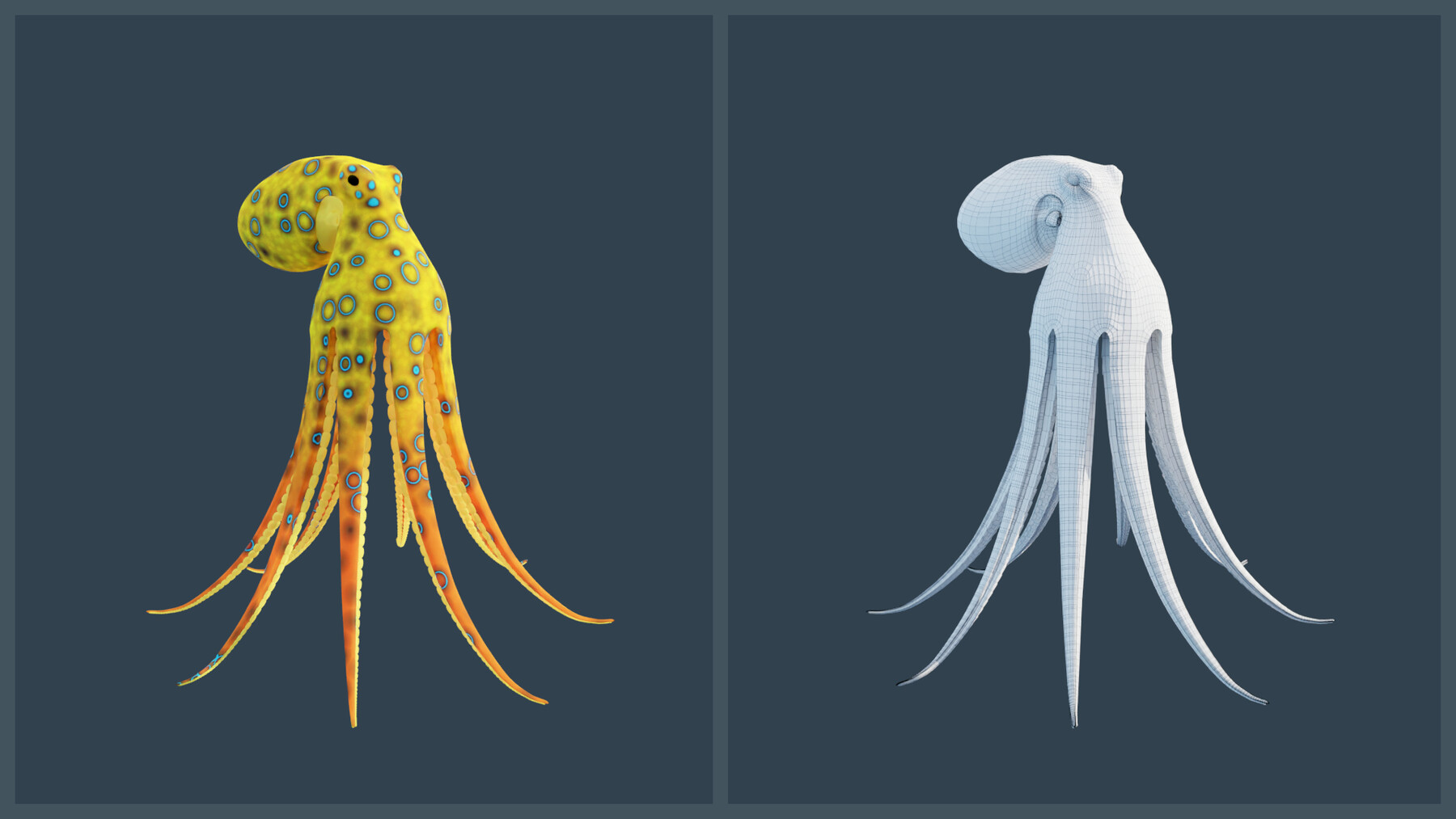 ArtStation - Animated Octopus- Blue-Ringed | Game Assets