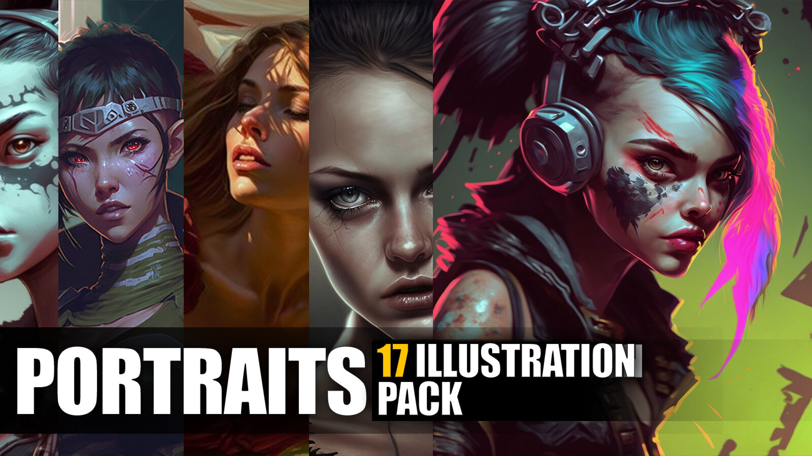 ArtStation - Portrait_V3 17 Illustration Pack | Artworks