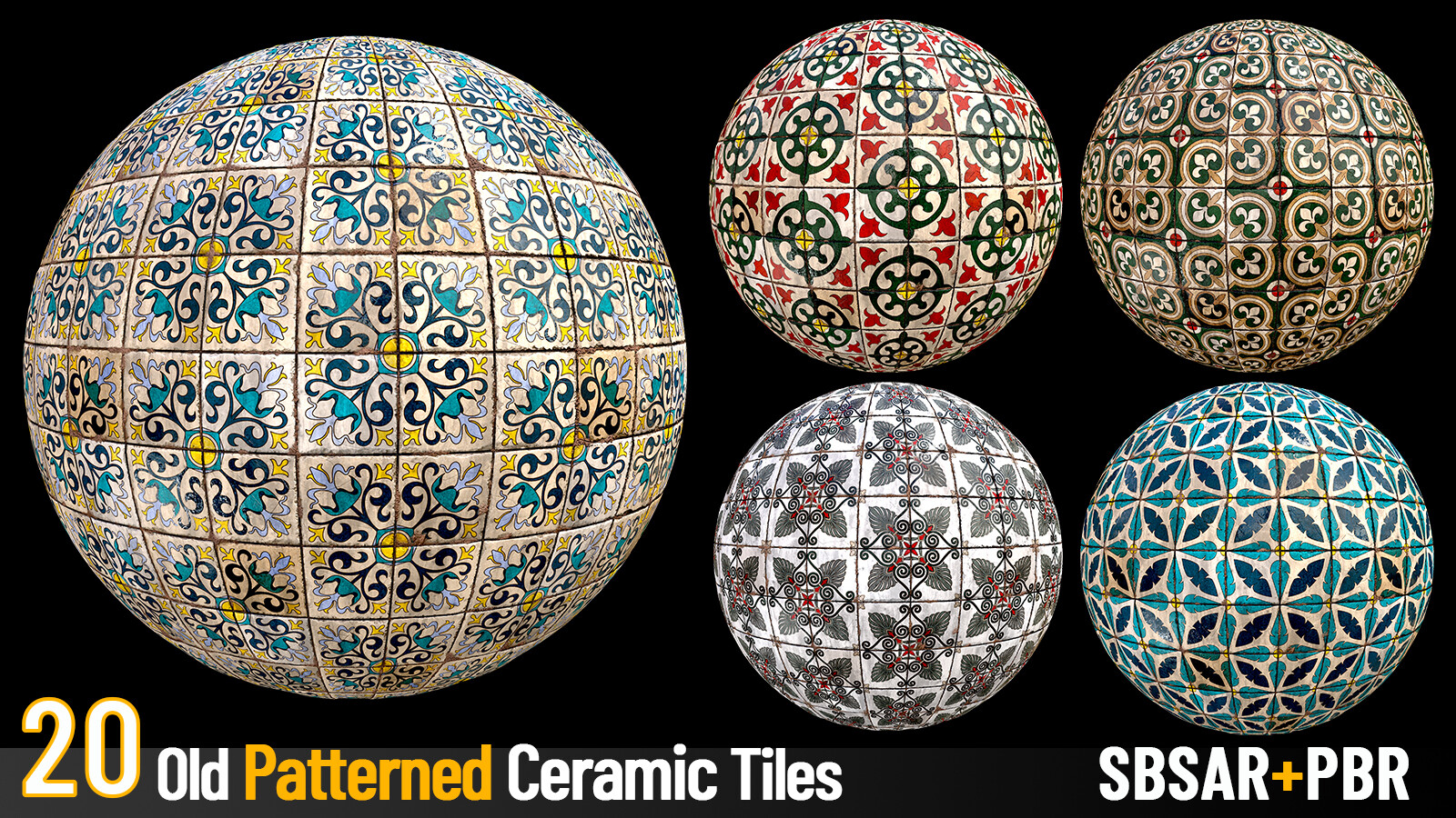 ArtStation - 20 Patterned Old Ceramic | Game Assets