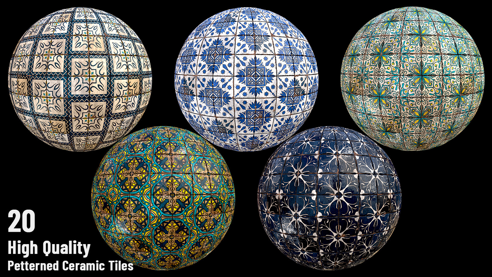 ArtStation - 20 Patterned Old Ceramic | Game Assets