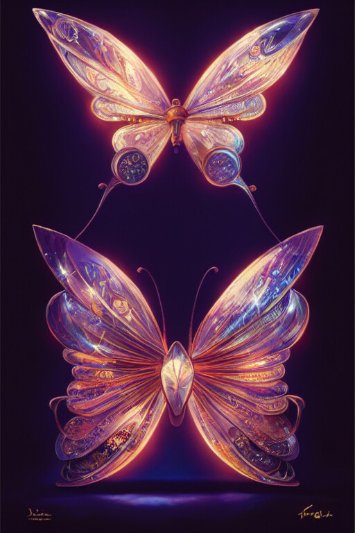 ArtStation - 2 papillons de lumières | Artworks