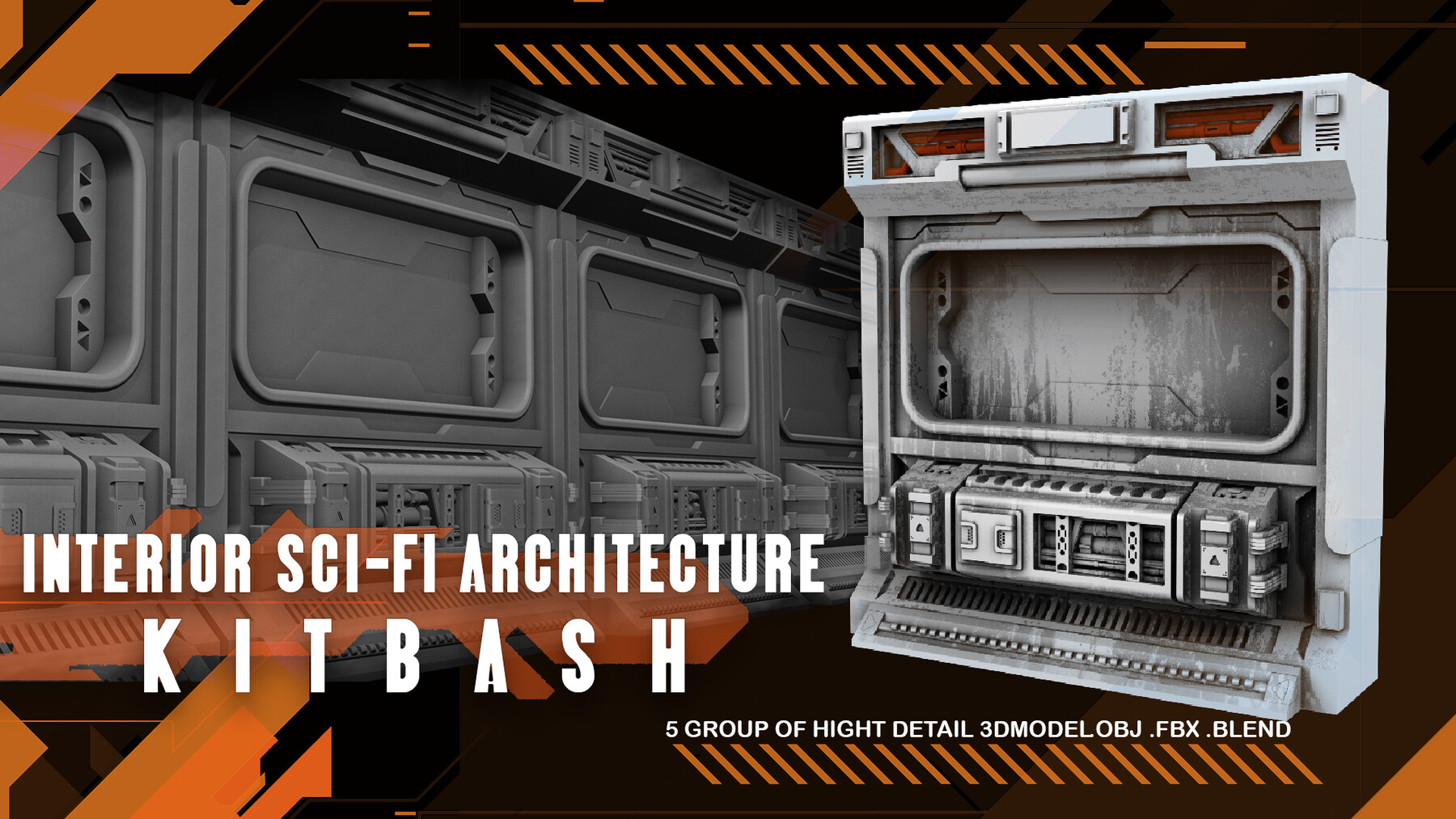 ArtStation - Sci-fi architecture kitbash_6 group_ vol.1 | Resources