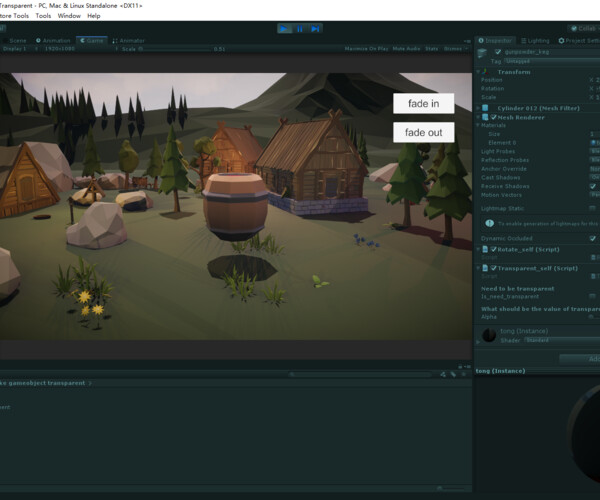ArtStation - Unity Tool - Make Gameobject Transparent | Resources