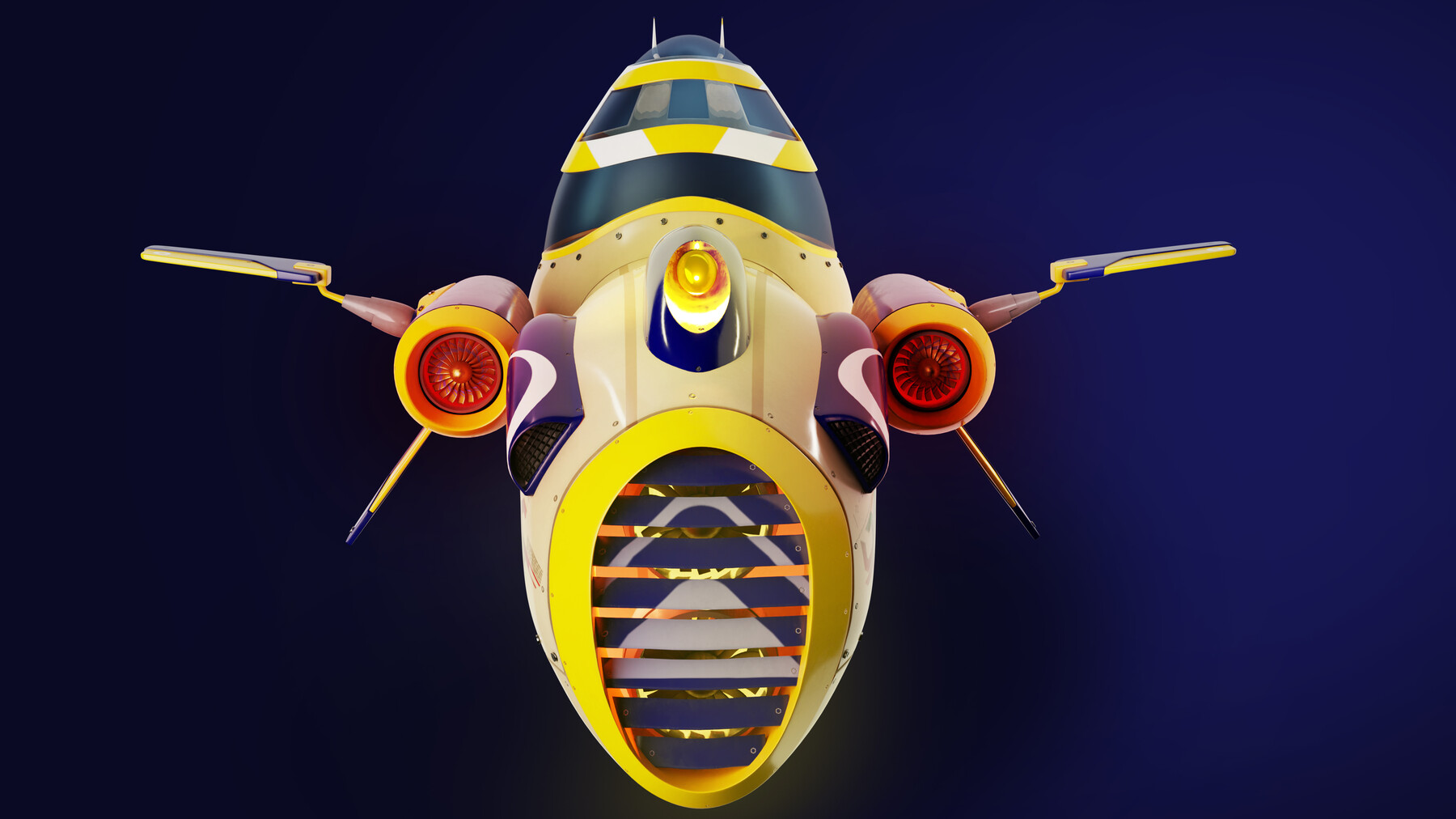 ArtStation - Humoro sci fi cyberpunk Aircraft game ready high poly and ...