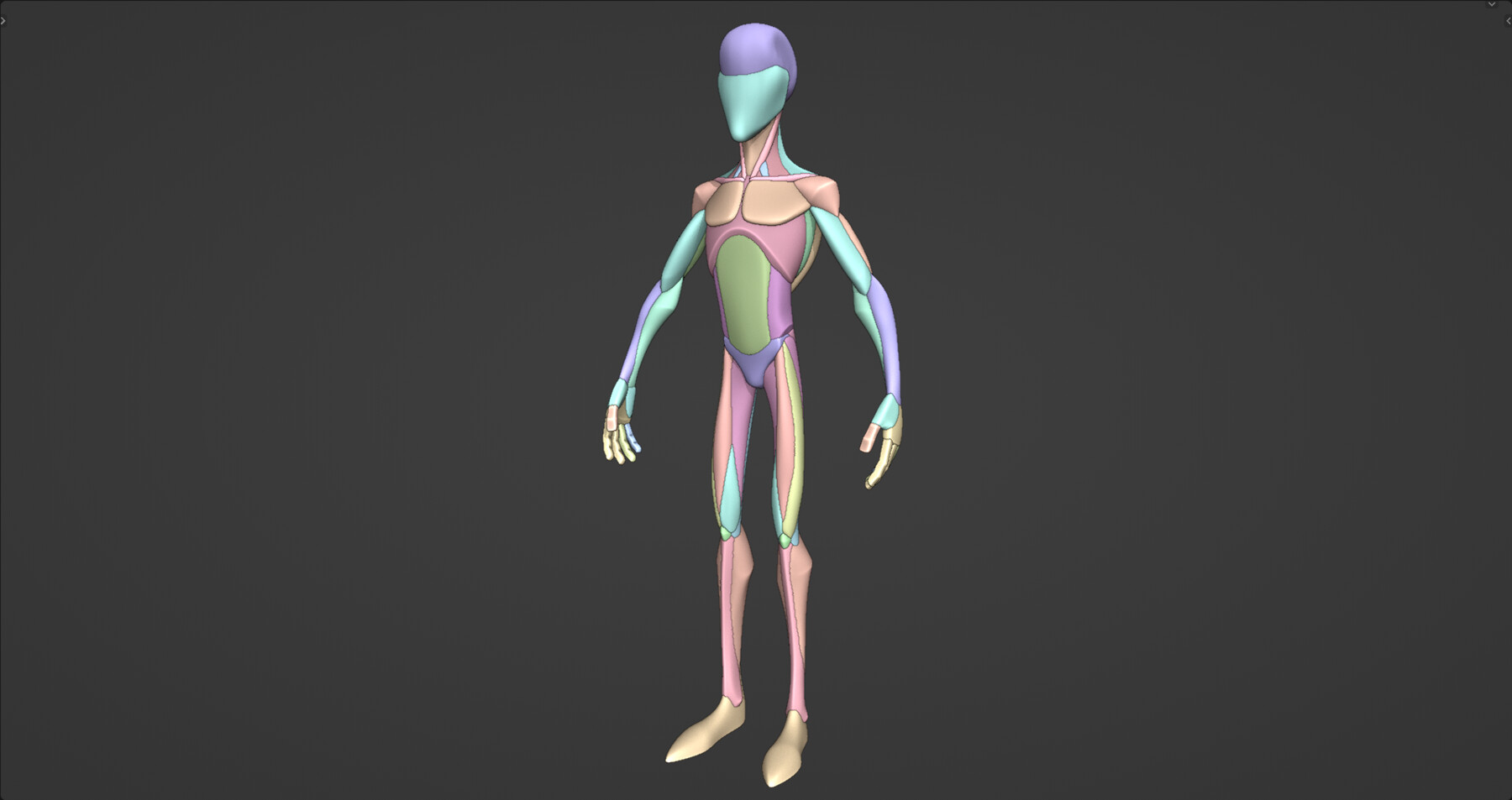 ArtStation - Stylized Thin Man Anatomy Blockout | Resources