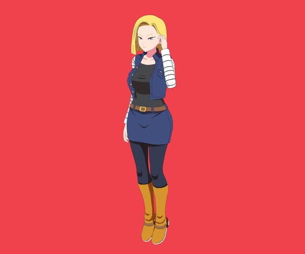ArtStation - Android 18 | Game Assets