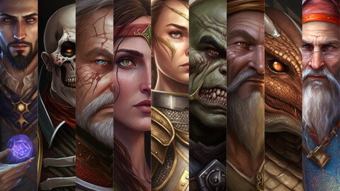 ArtStation - #50 RPG Characters Portrait Illustration | Game Assets